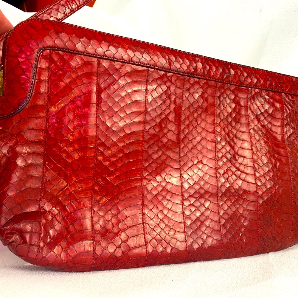 Vintage Morris Moskowitz Genuine Reptile Leather Wall… - Gem